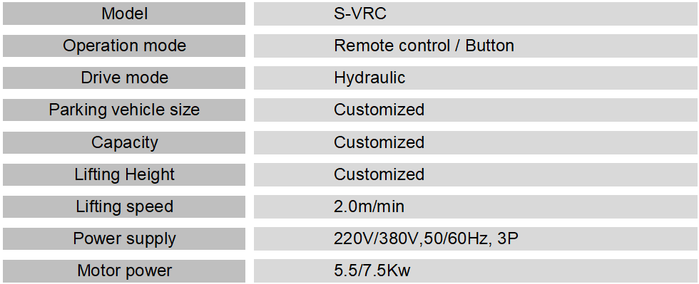 S-VRC -2 Scissor Type Car Elevator Lift - TATA Lift