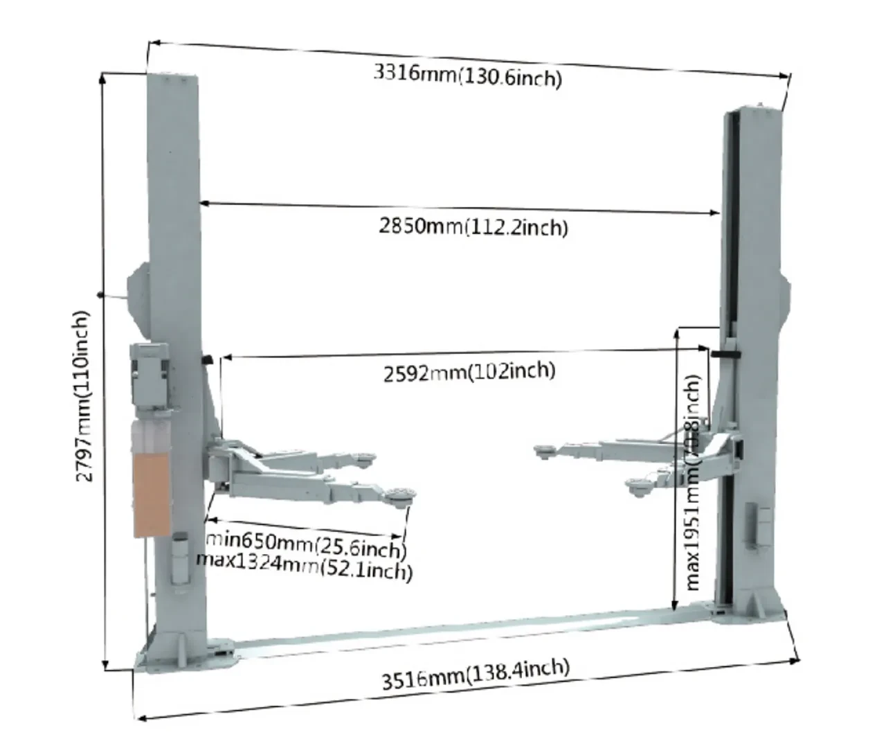 ECO1140 Floor Lift - TATA Lift